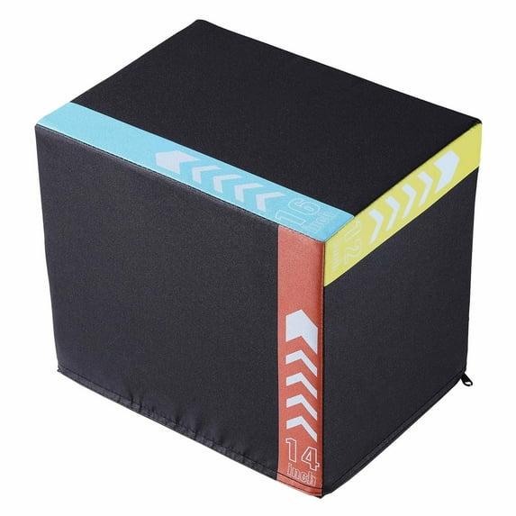 Plyometric Jump Box 3-in-1, 16/14/12 Inch, Cotton Plyo Box, Agility ...