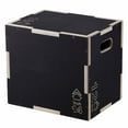 Plyometric Jump Box 3-in-1, 16/14/12 Inch Wooden Plyo Box, Fitness Step ...