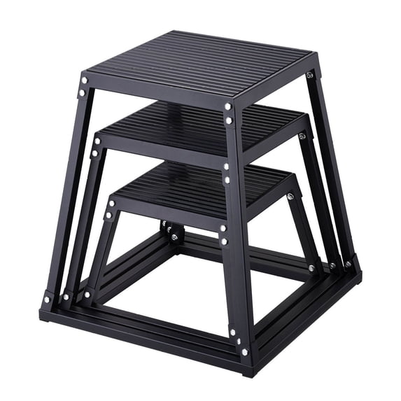 Plyometric Jump Boxes 12/18/24 Inch, 3-Piece Set - Anti-Slip Fitness ...