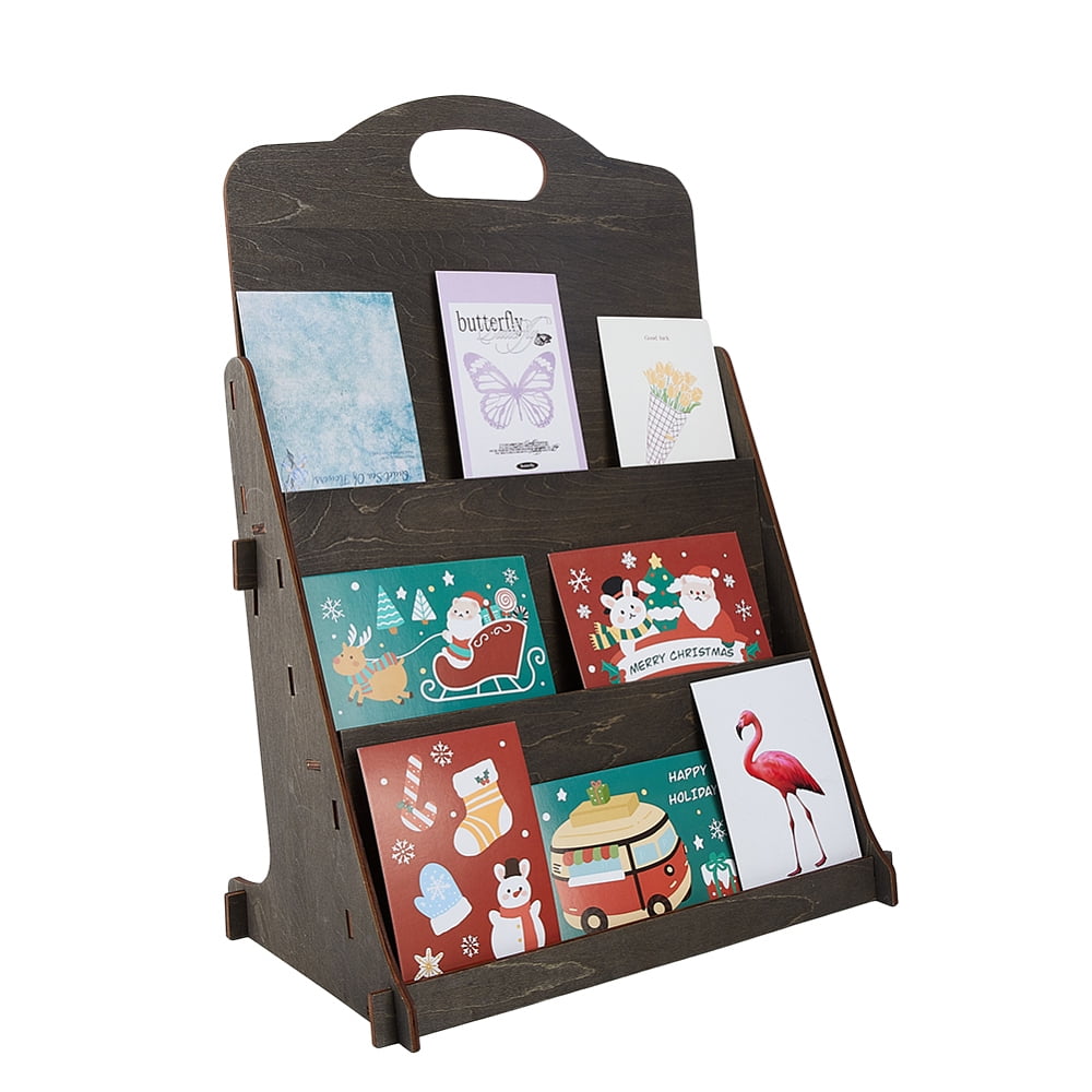 Plywood Postcard Display Stand Light Grey 48.5x35x21cm - Walmart.com