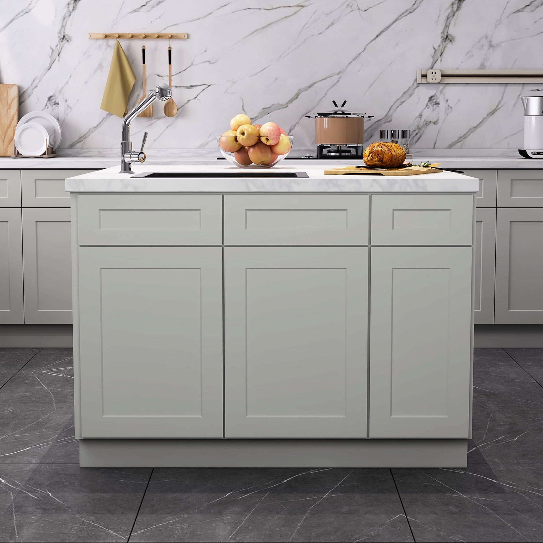 Plywood Sink Base Cabinet 36"x24"x34.5" - Soft-close Feature, Material ...