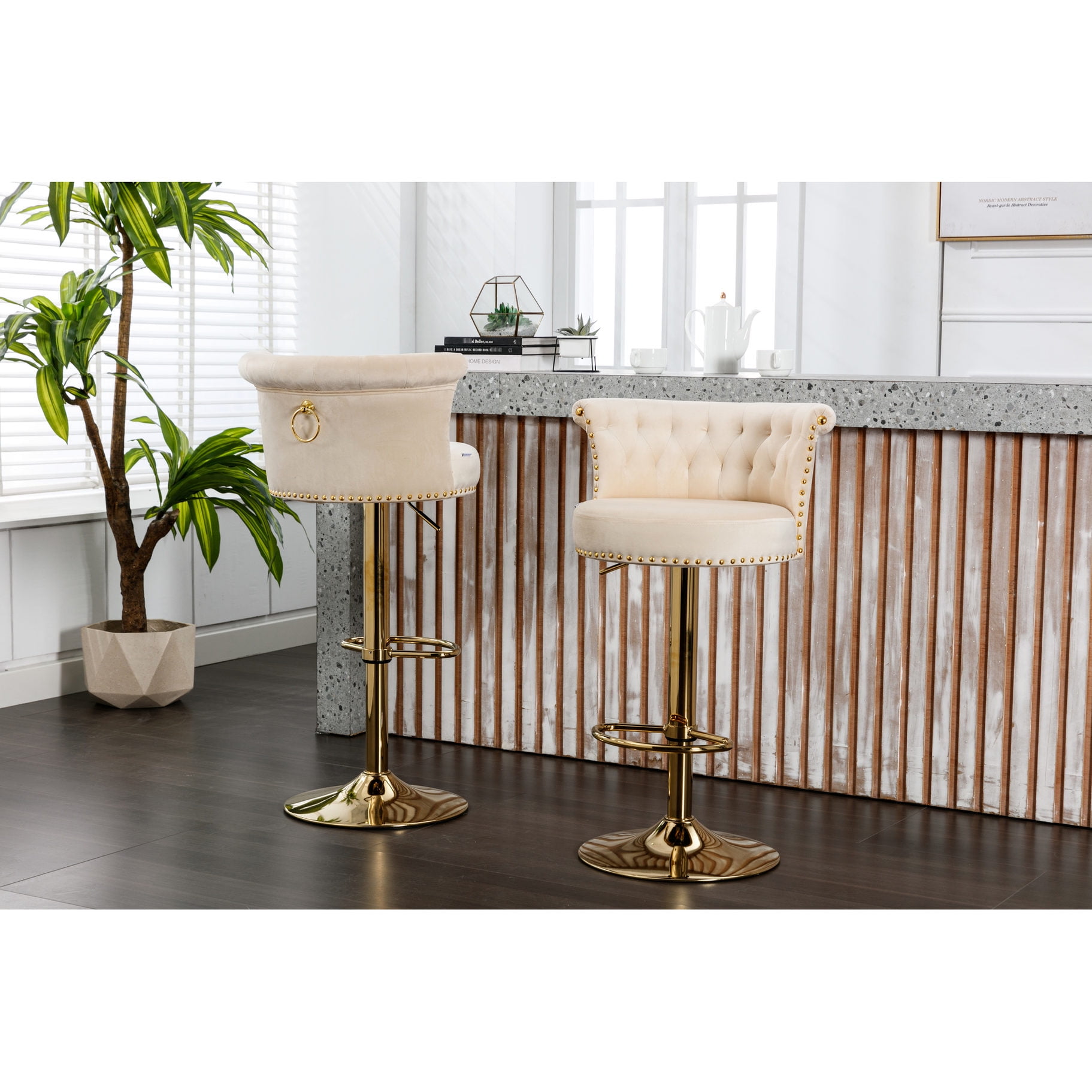 Plywood and Metal Frame - 360 Degree Height Adjustment - Counter Height ...