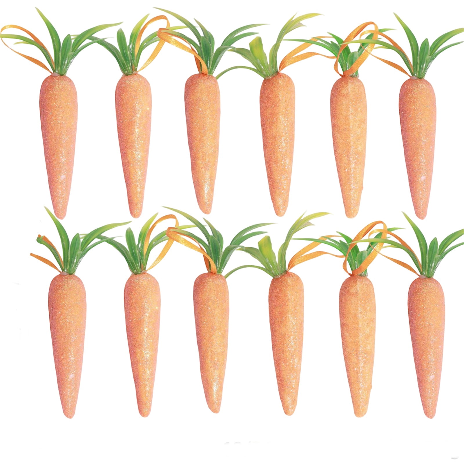 Plyzle Easter Foam Carrots Decorations 12 Pack Spring Party Table Yard ...