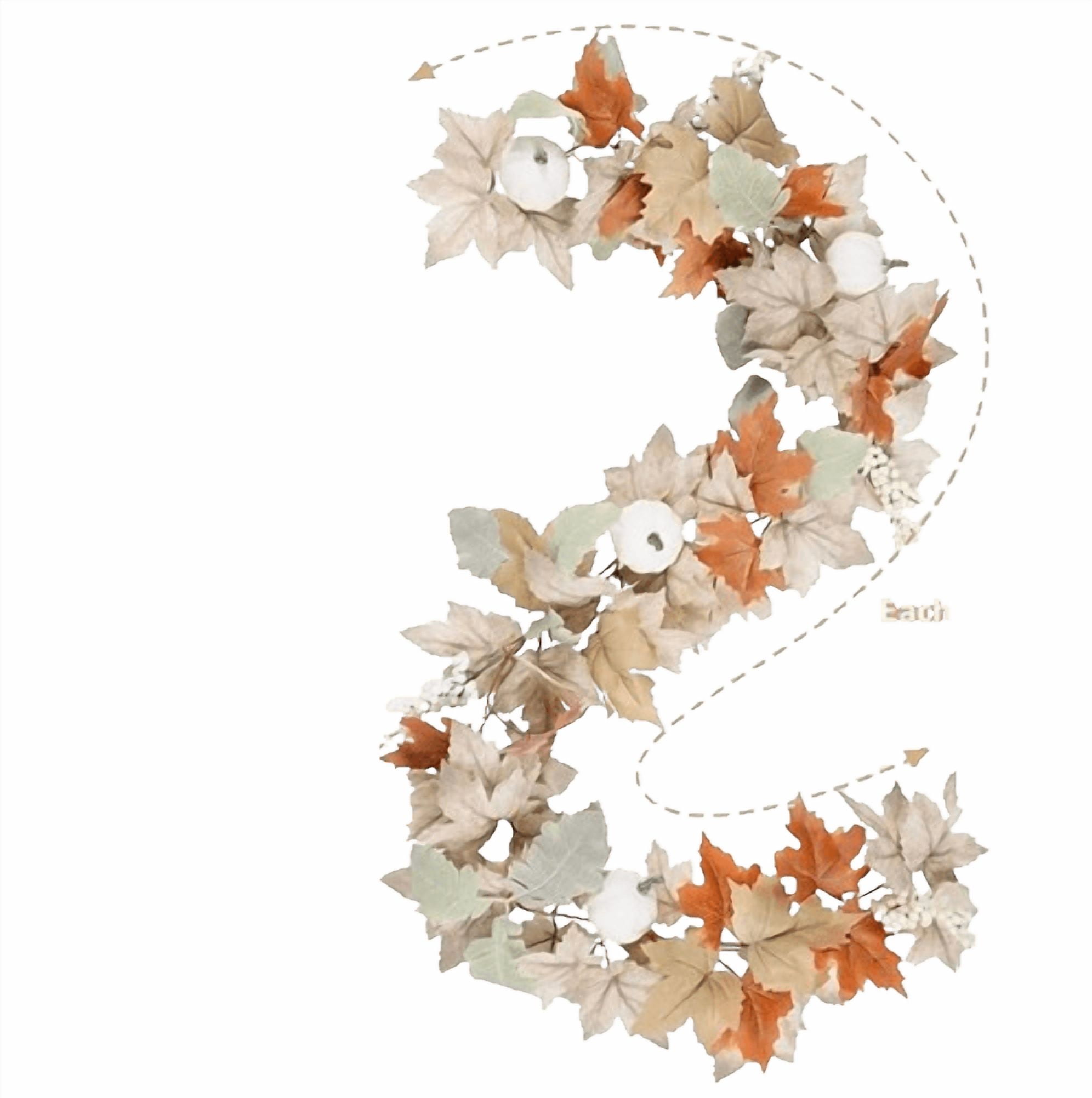 Plyzle Harvest Dreams: 5.6Ft Maple & Berry Garland, Adding Color to ...
