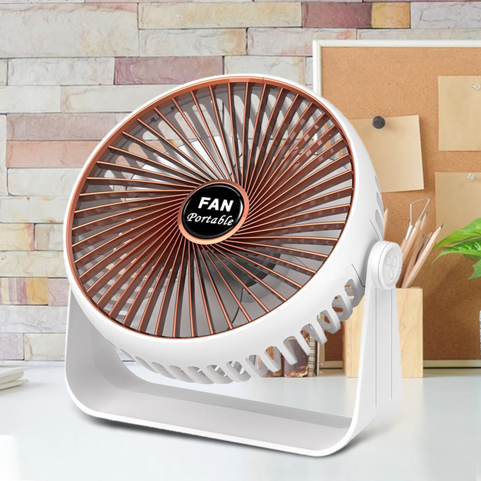 Pmars Clearance！Personal USB Desk Fan 3 Speeds Portable Desktop Table Fan Powered By USB Strong ...