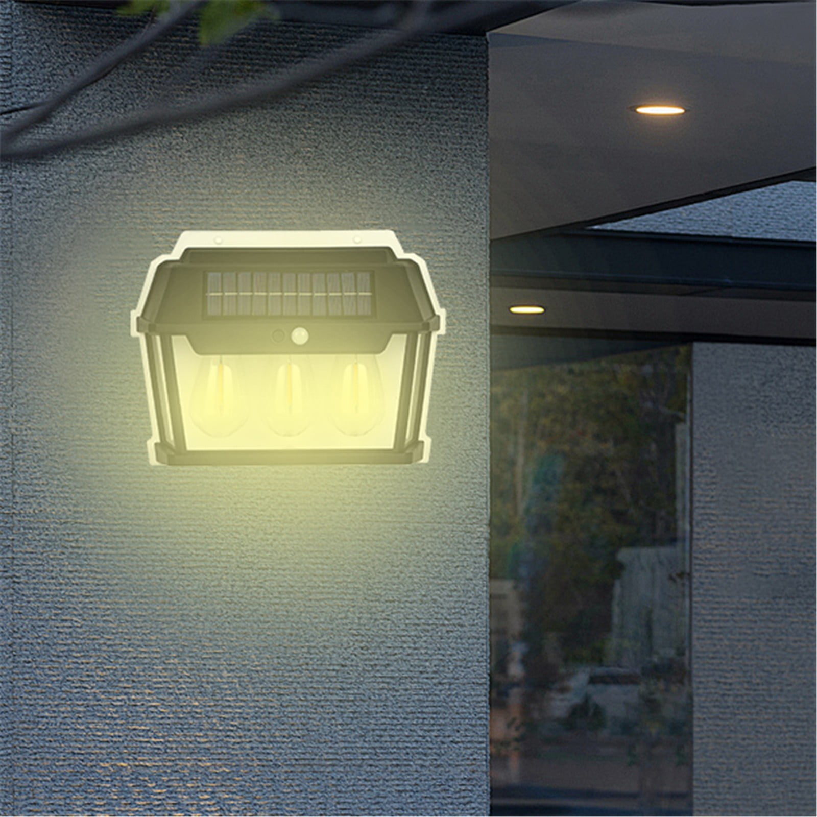 Pmars Garden Light Solar Warm Light Outdoor Induction Wall Light Motion ...