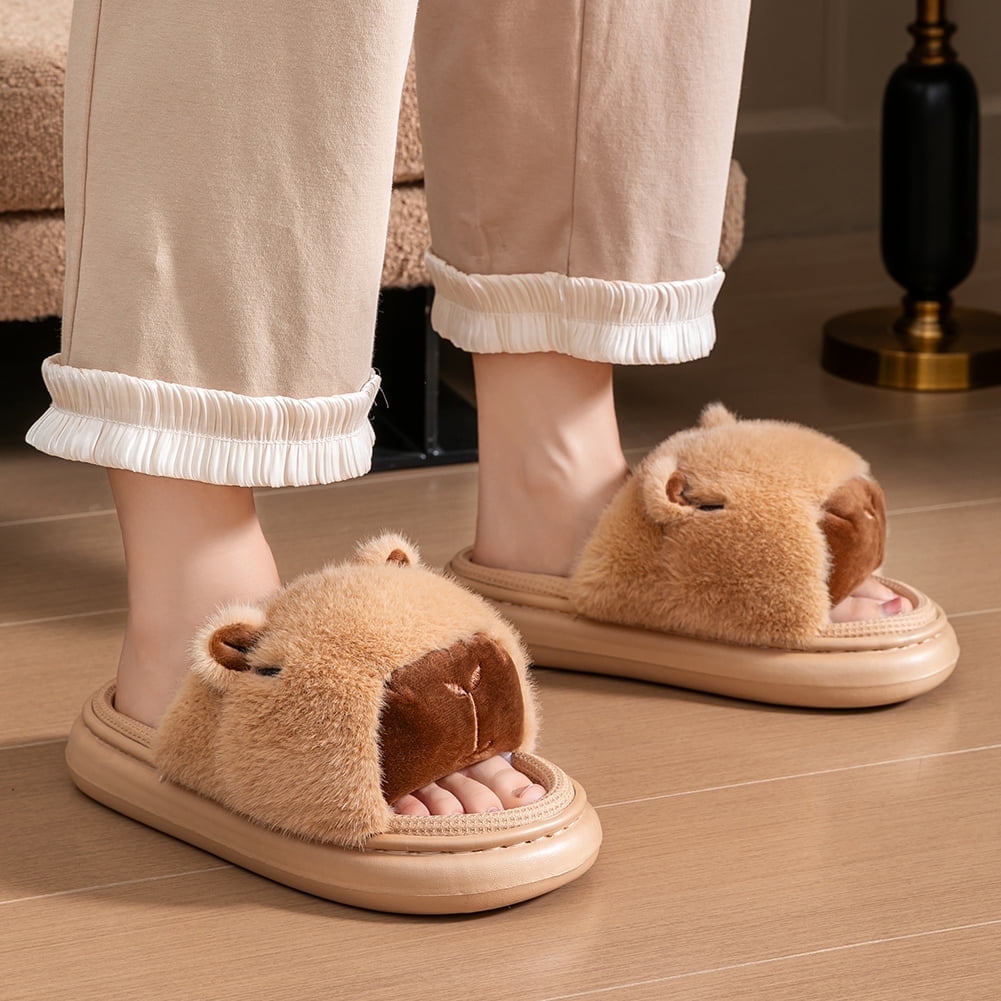 Pmoiste EVA Platform House Slippers for Women Cute Animal Memory Foam ...