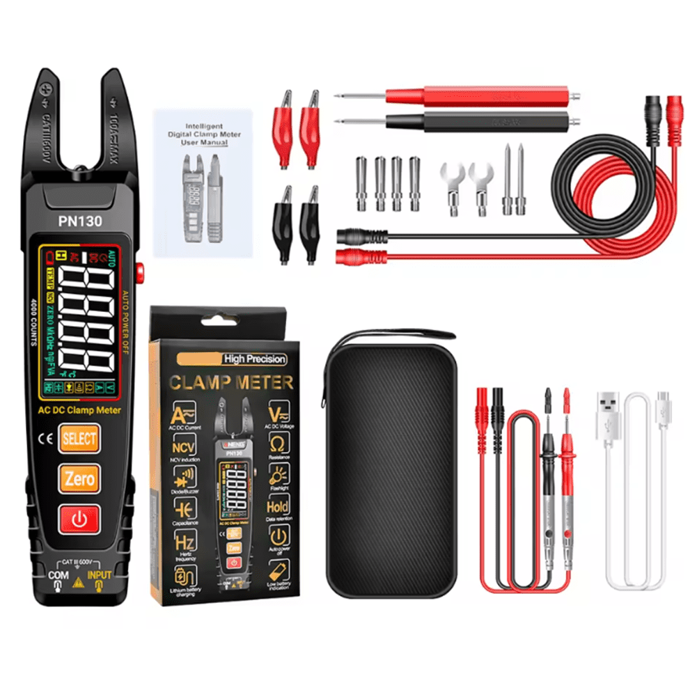 Pn130 Digital Intelligent Clamp Meter 4000 Count Voltage And Current ...