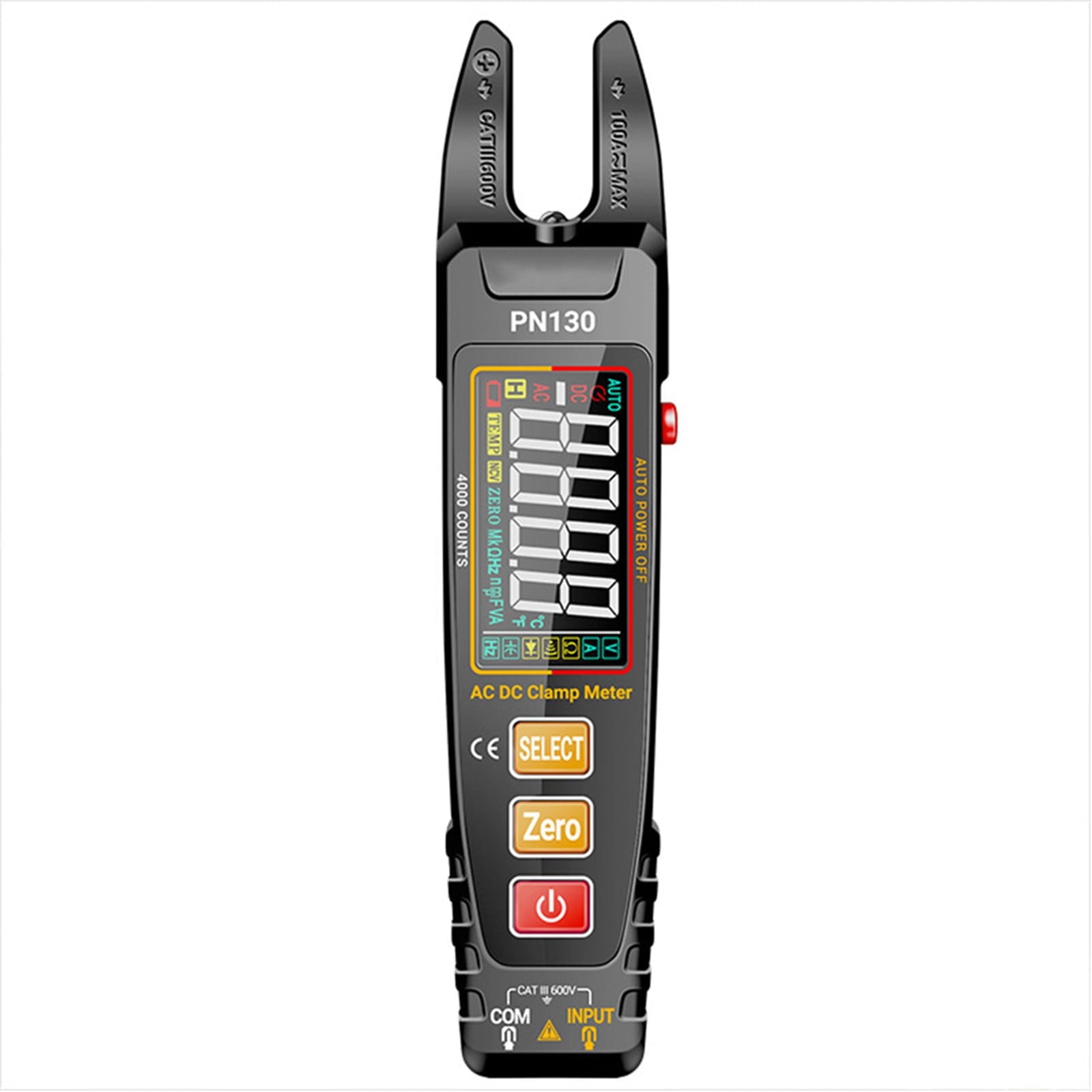 Pn130 Digital U-Shaped Clamp Meter Smart Va Color Screen Multimeter ...