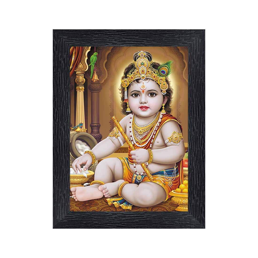 PnF Bal Krishna (Baby) Religious Wood Photo Frames with Acrylic Sheet ...
