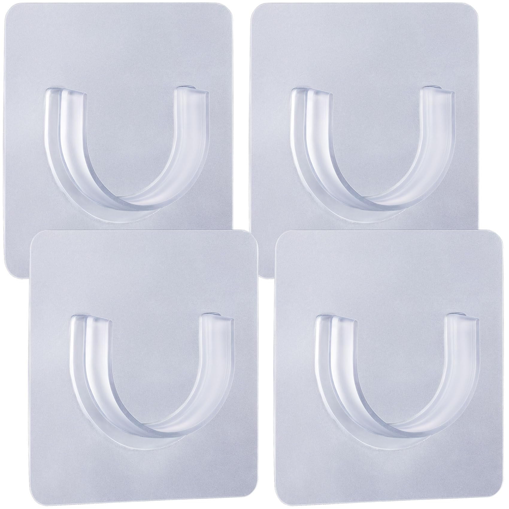 Pndeyo 4pcs Shower Curtain Rod Holder for Wall, Self-Adhesive Clear ...