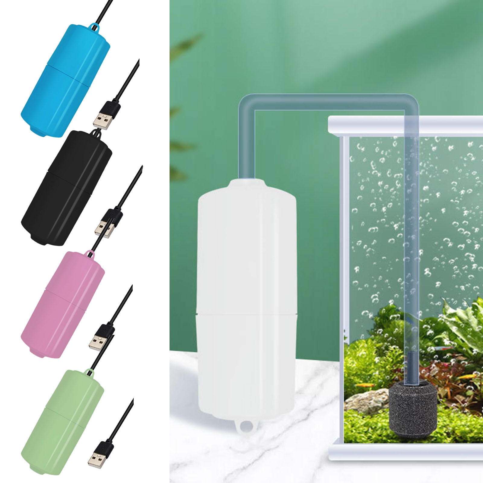 Pnellth 1 Set Aquarium Air Pump USB Charging Efficient Oxygenation ...
