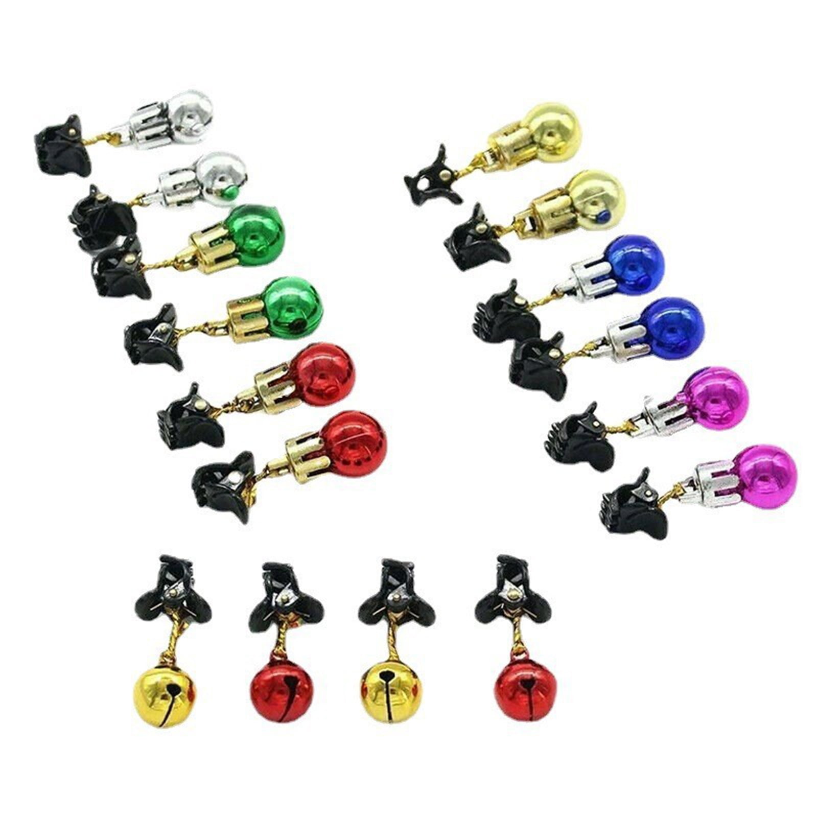 Pnellth 12/16Pcs Christmas Beard Clips Bell Shape Decorative Festive ...