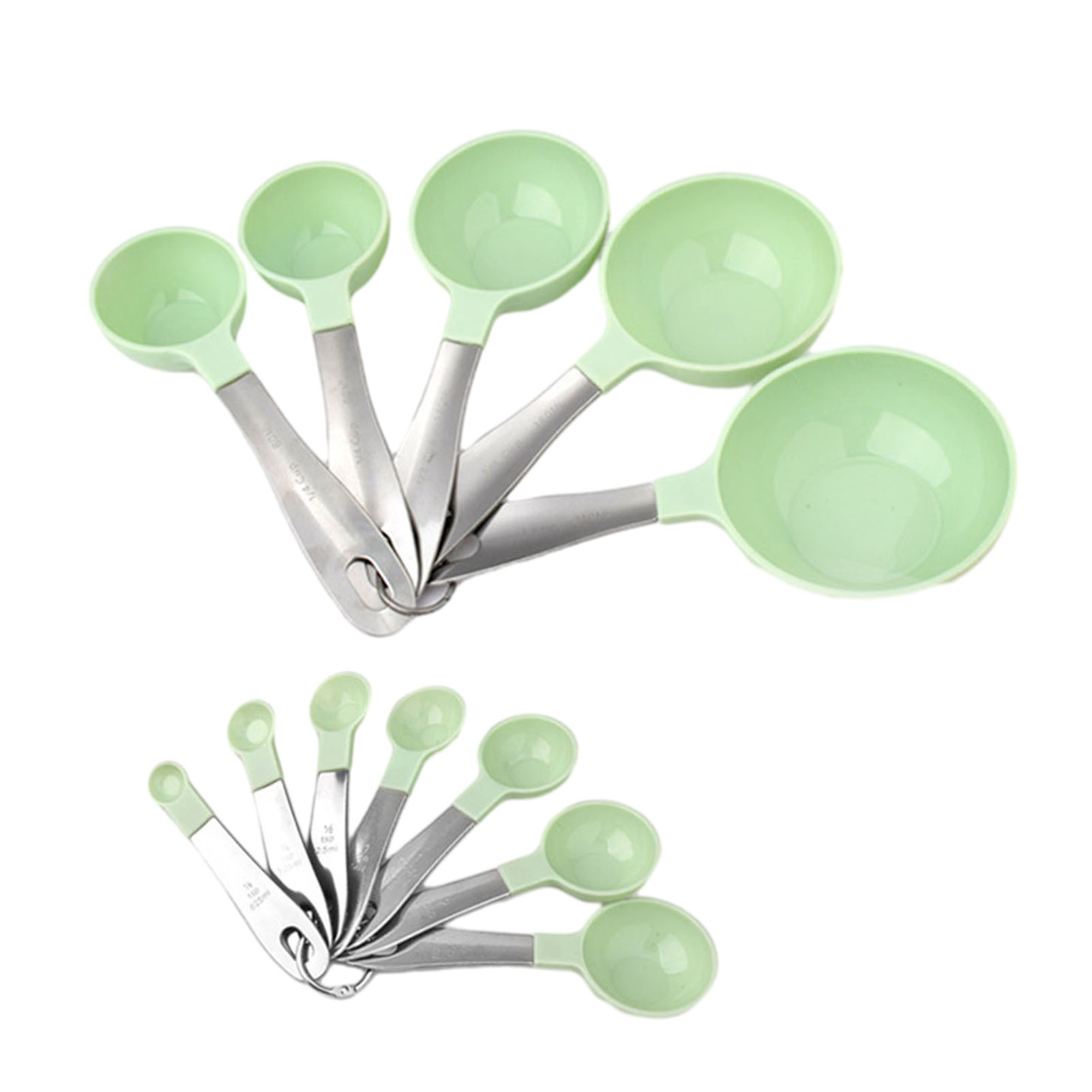 Pnellth 12Pcs Stainless Steel Measuring Spoon Set Easy Storage Quick ...