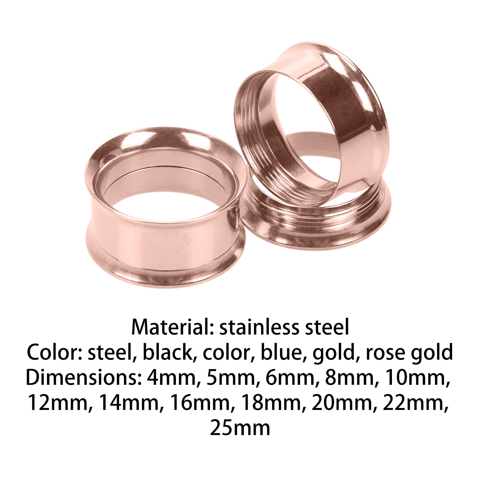 Pnellth 1Pc Ear Expander Skin-friendly Stainless Steel Double Flared ...