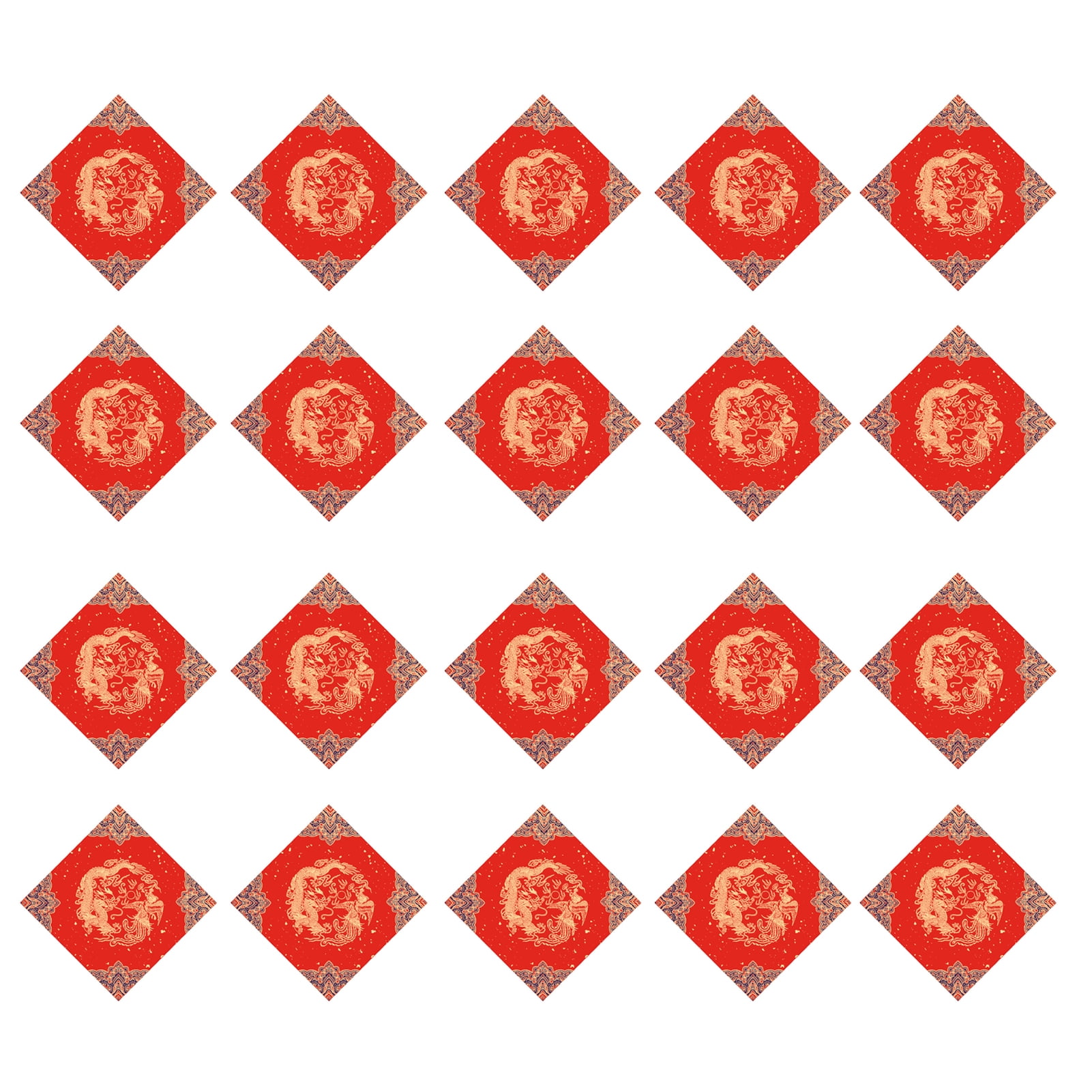 Pnellth 20Pcs Rice Paper Fu Charater Writing Paper Chinese Red Xuan ...