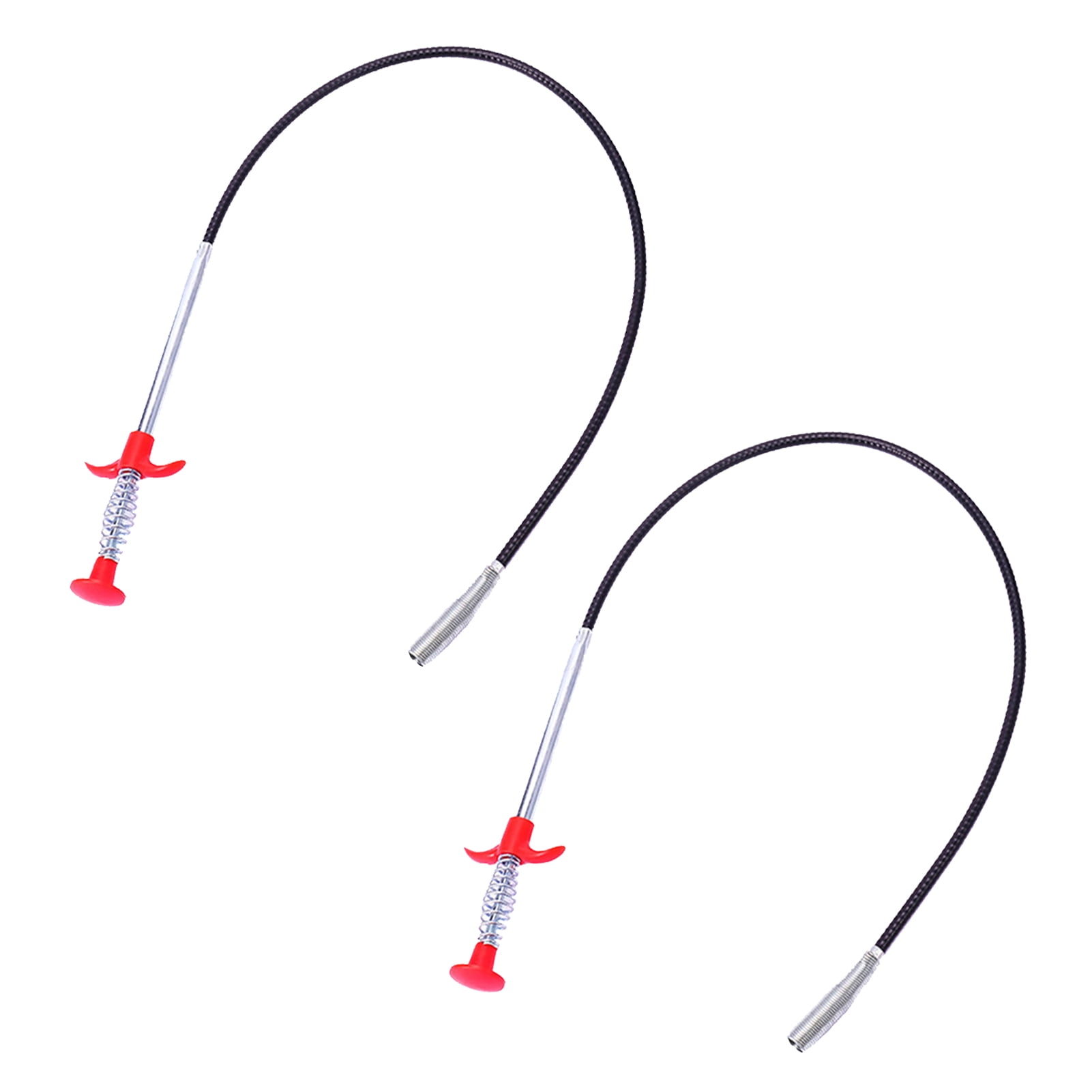 Pnellth 2pcs Sewer Pipe Dredger Drain Clog Removal Tool 4 Claws Design Extra Long Flexible