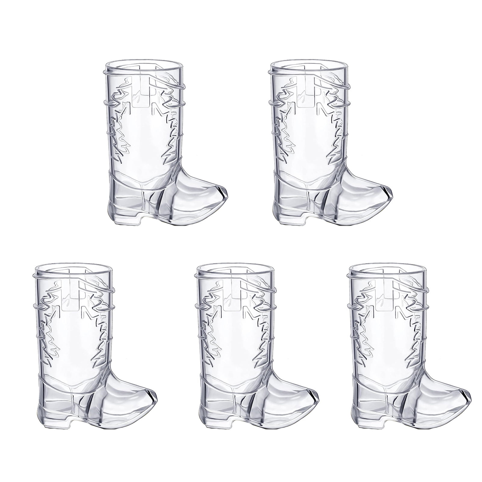 Pnellth 5Pcs Cowboy Boots Wine Glasses Western Theme Party Tumblers ...