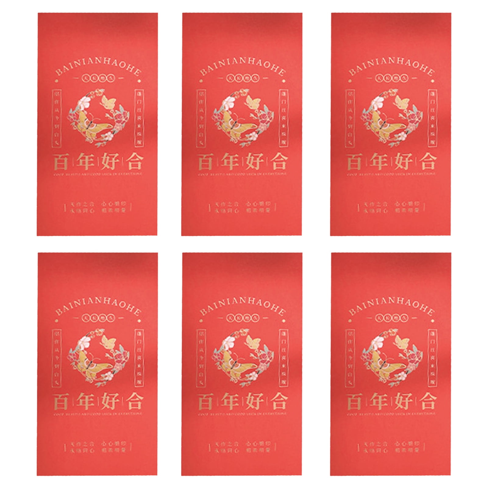 Pnellth 6Pcs Red Envelope Chinese New Year Red Packets Cute Cartoon ...