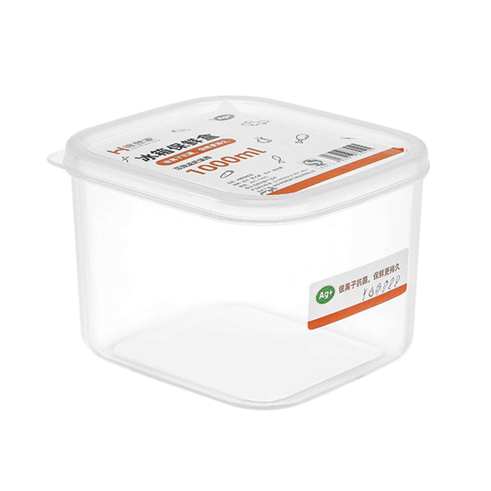 Pnellth 700/900/1000/1400ML Refrigerator Storage Box with Lid Clear ...