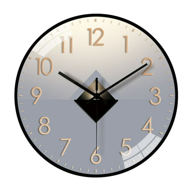 Pnellth 8 Inch Modern Wall Clock Silent Non-Ticking Battery Operated ...