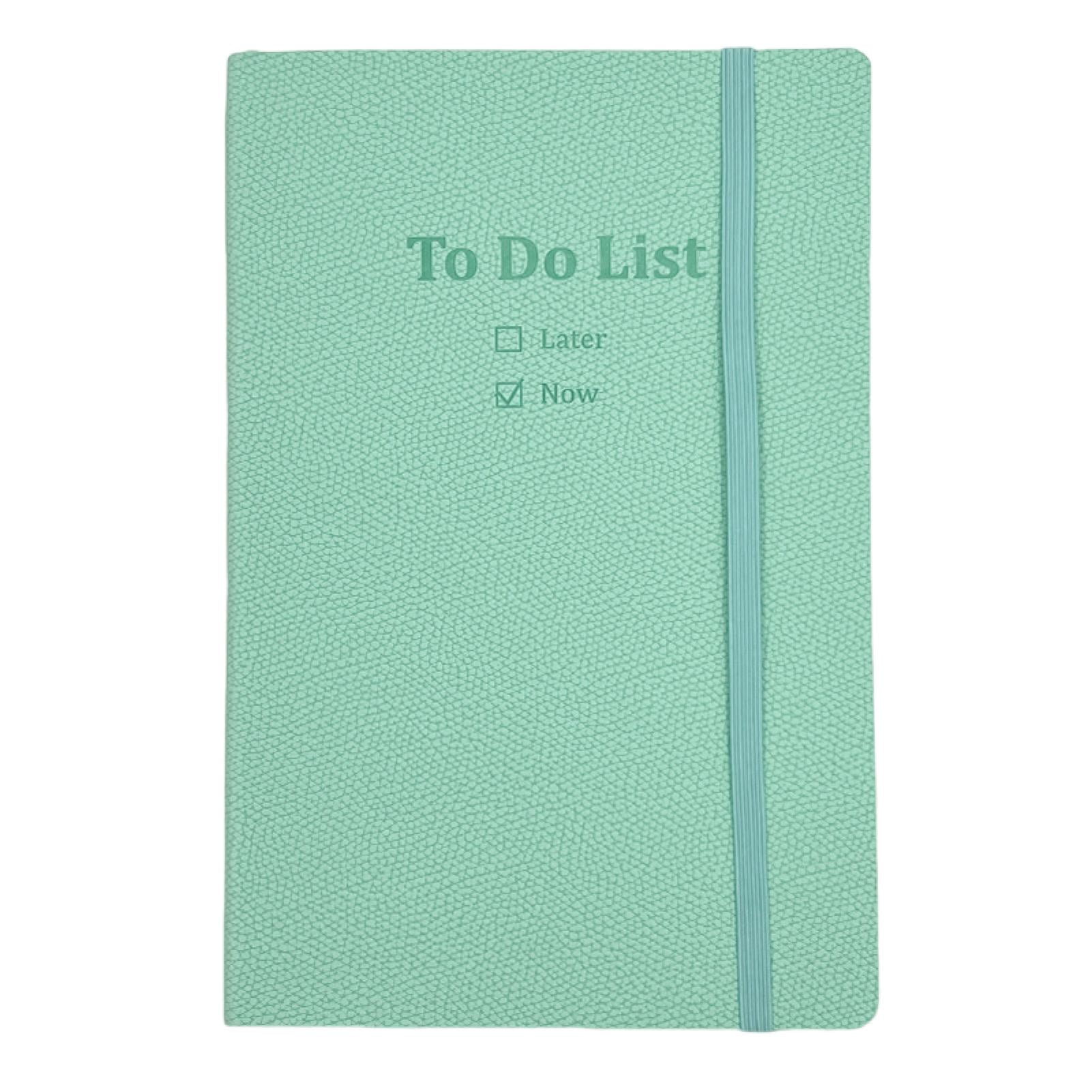 Pnellth A5 To-Do List Daily Planner Hardcover Elastic Band Ribbon ...