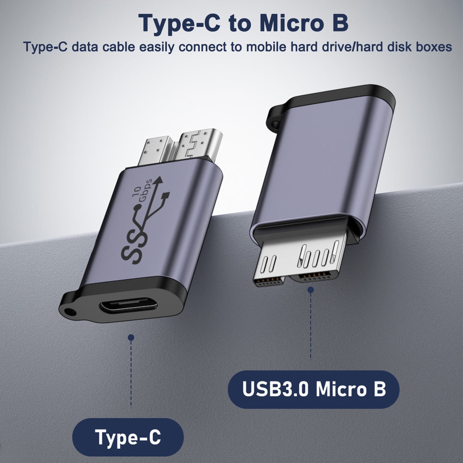 Pnellth Adapters Micro USB to Type-C Adapter High-Speed Data Transfer ...