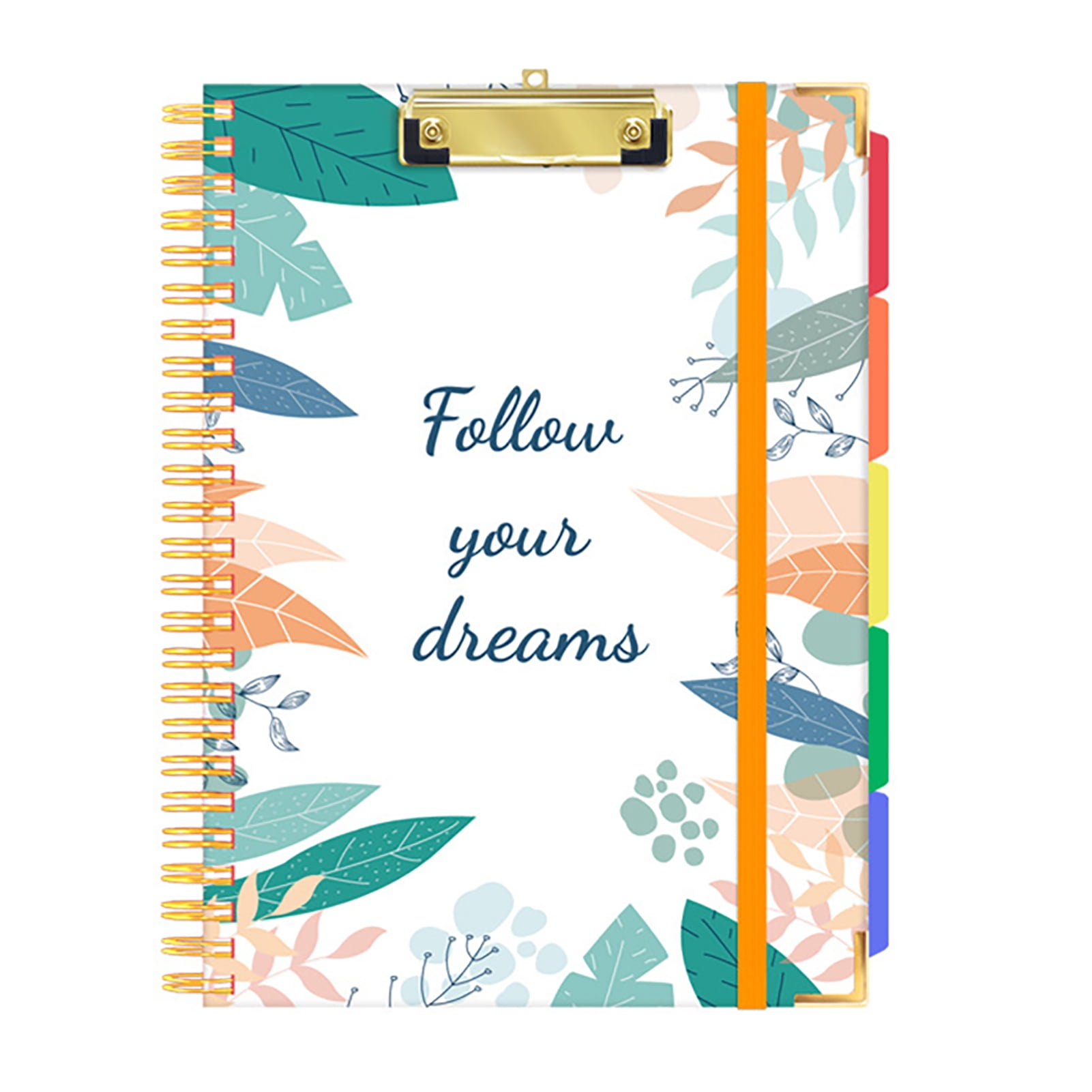 Pnellth Clipboard Folio with Refillable Notepad Letter Size 5 Dividers ...