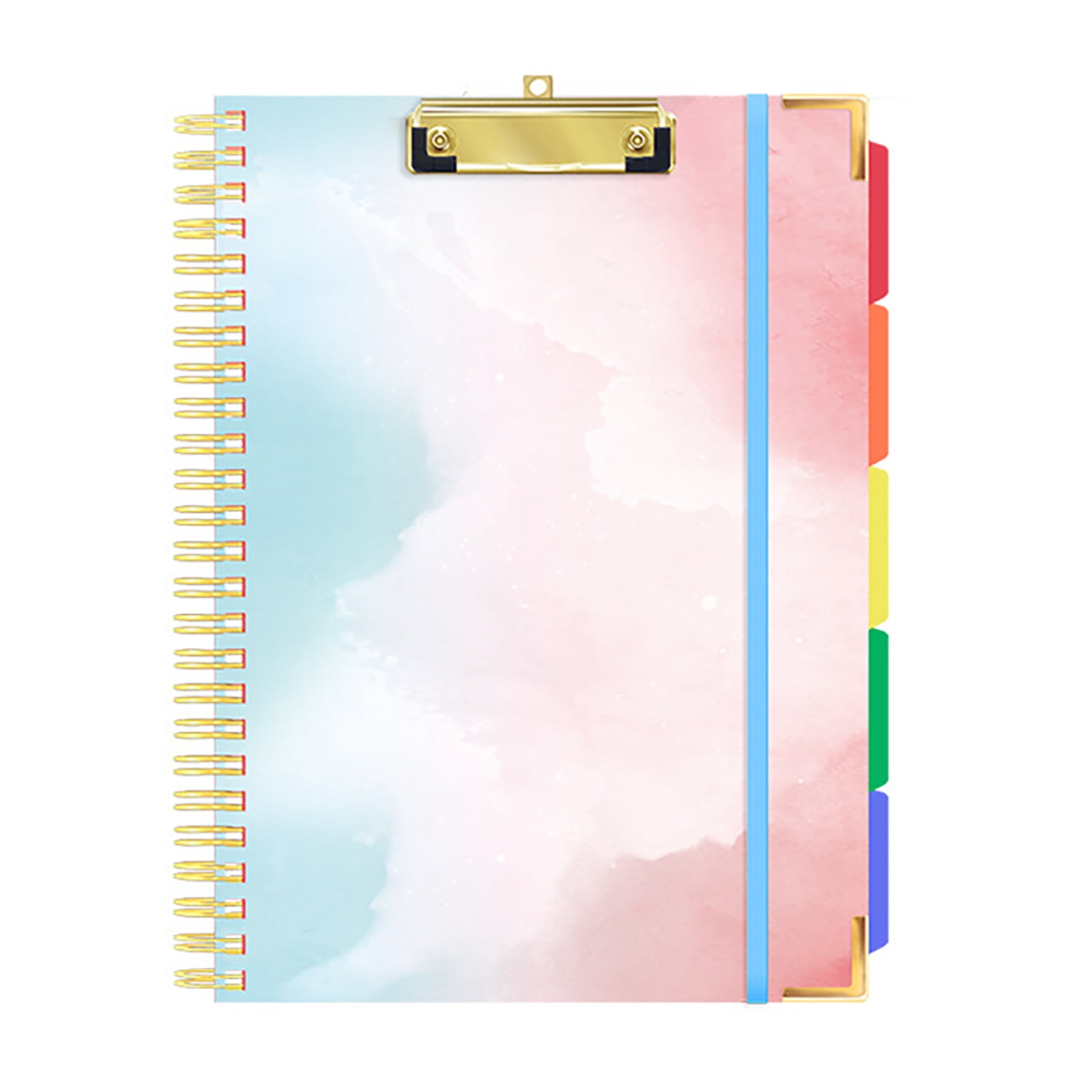 Pnellth Clipboard Folio with Refillable Notepad Letter Size 5 Dividers ...