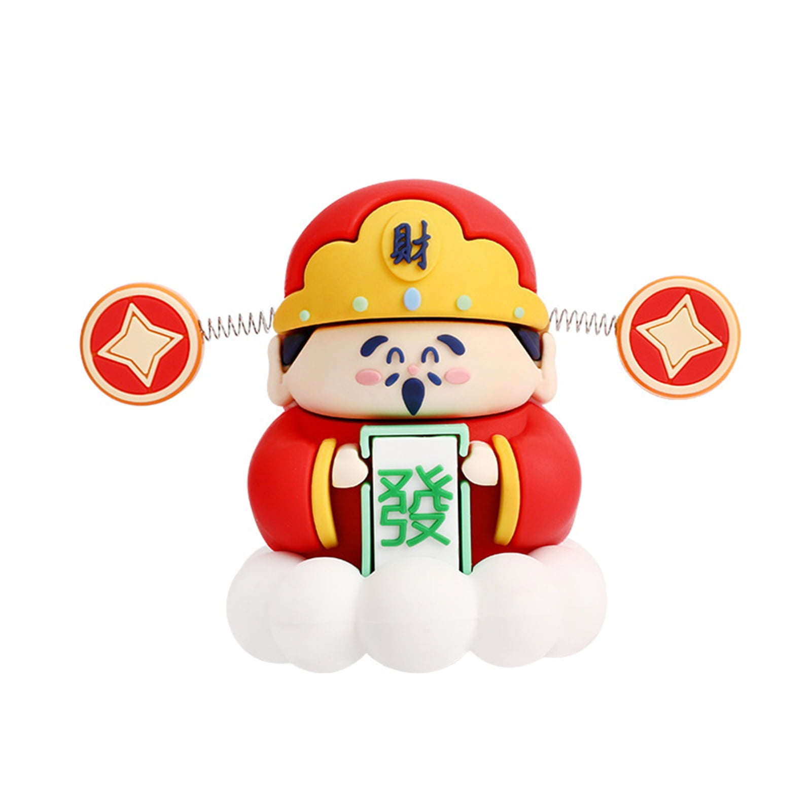 Pnellth God of Wealth Ornament Bring Fortune Good Luck Silicone Cute ...