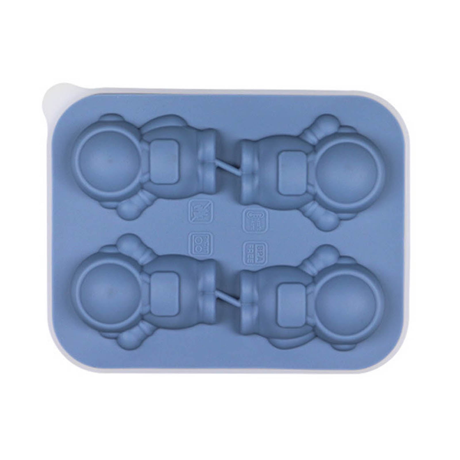 Pnellth Ice Cube Mold Cute Cartoon Astronaut Dog Shape Food Grade ...