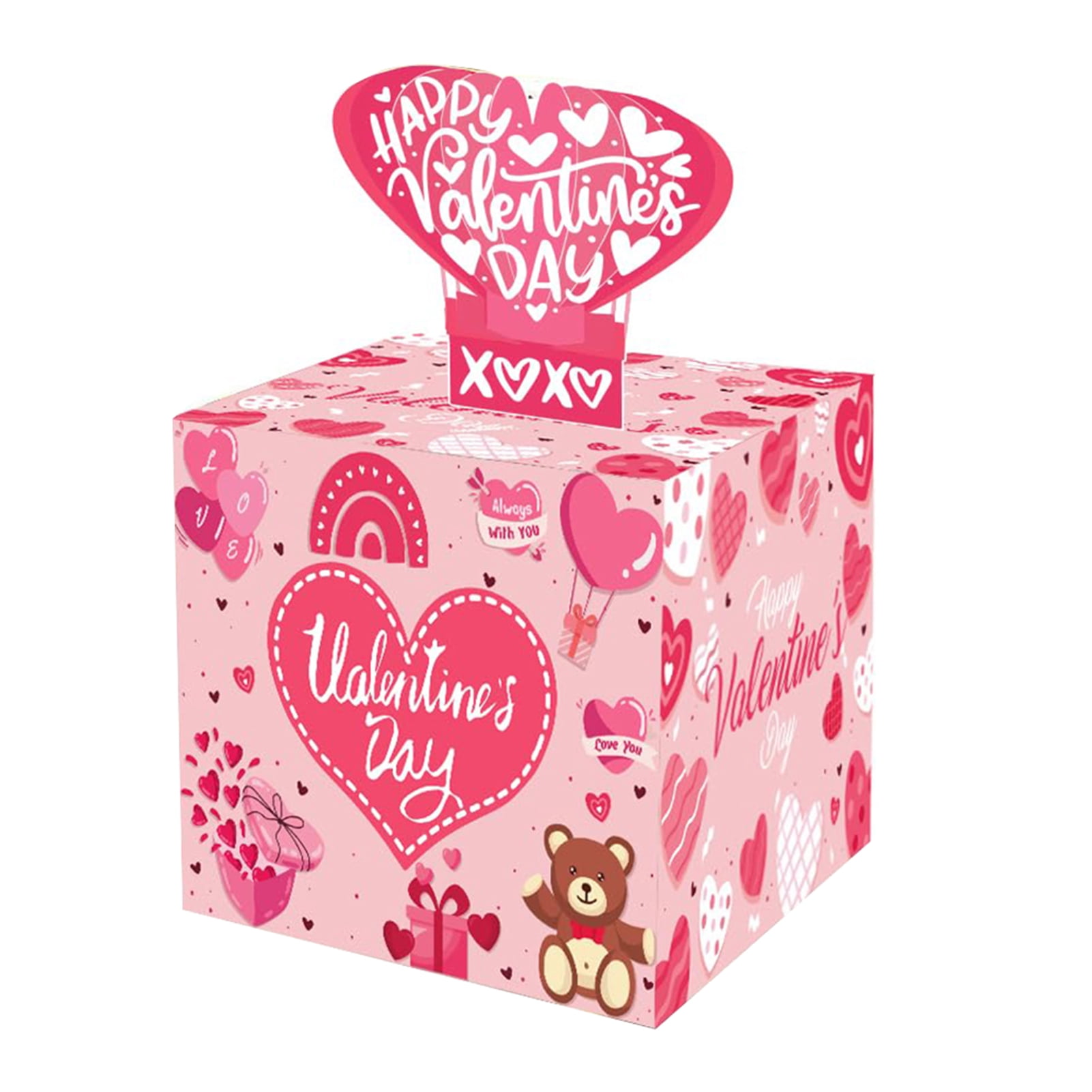 Pnellth Money Box Valentine's Day Cash Gift Box with Pull-Out Card And ...