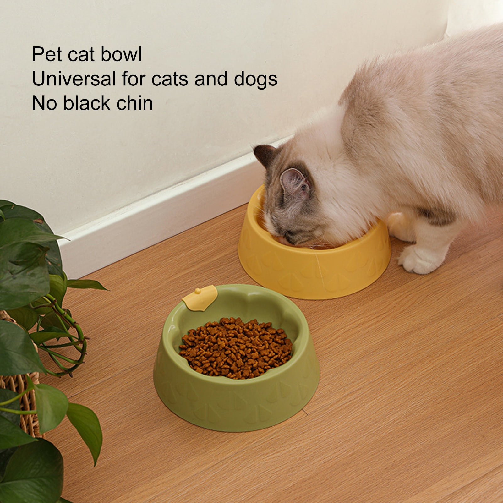 Pnellth Pet Dog Bowl Premium Flower Design Non Splash Bottom Food Basin ...