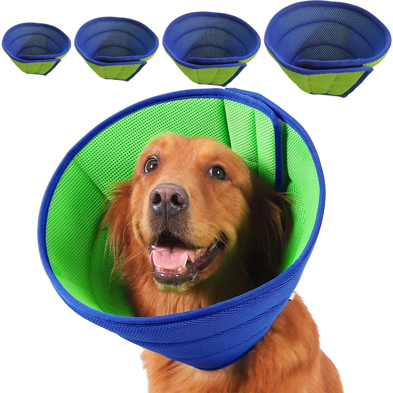 Pnellth Pet Recovery Collar Adjustable Soft Dog Cone Collar Lightweight ...