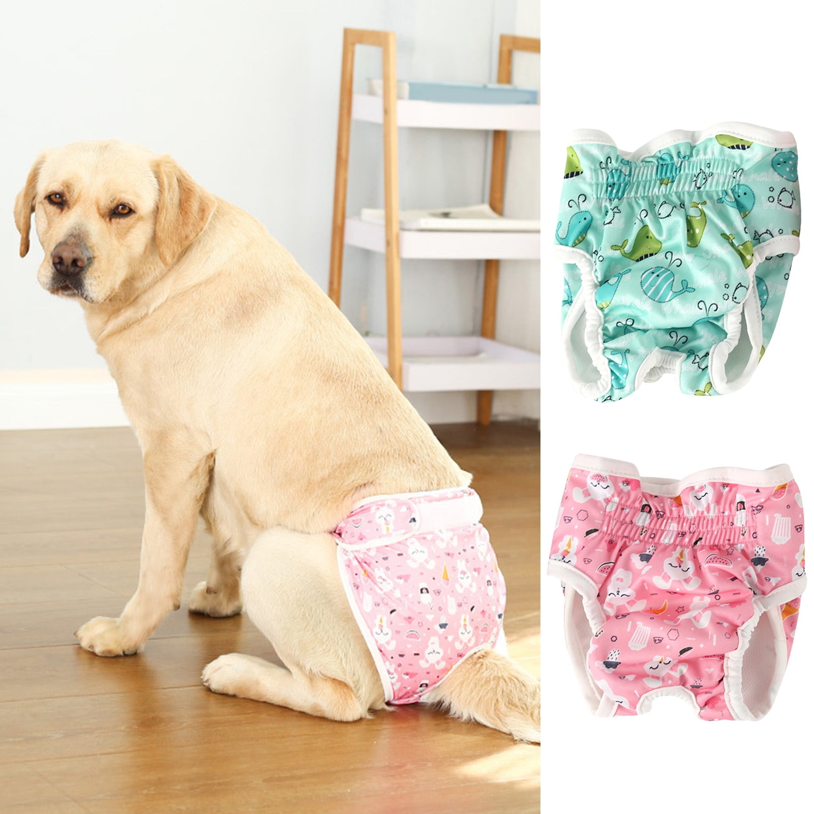Pnellth Pet Sanitary Pants Soft Prevent Infection Cartoon Rabbit Print ...