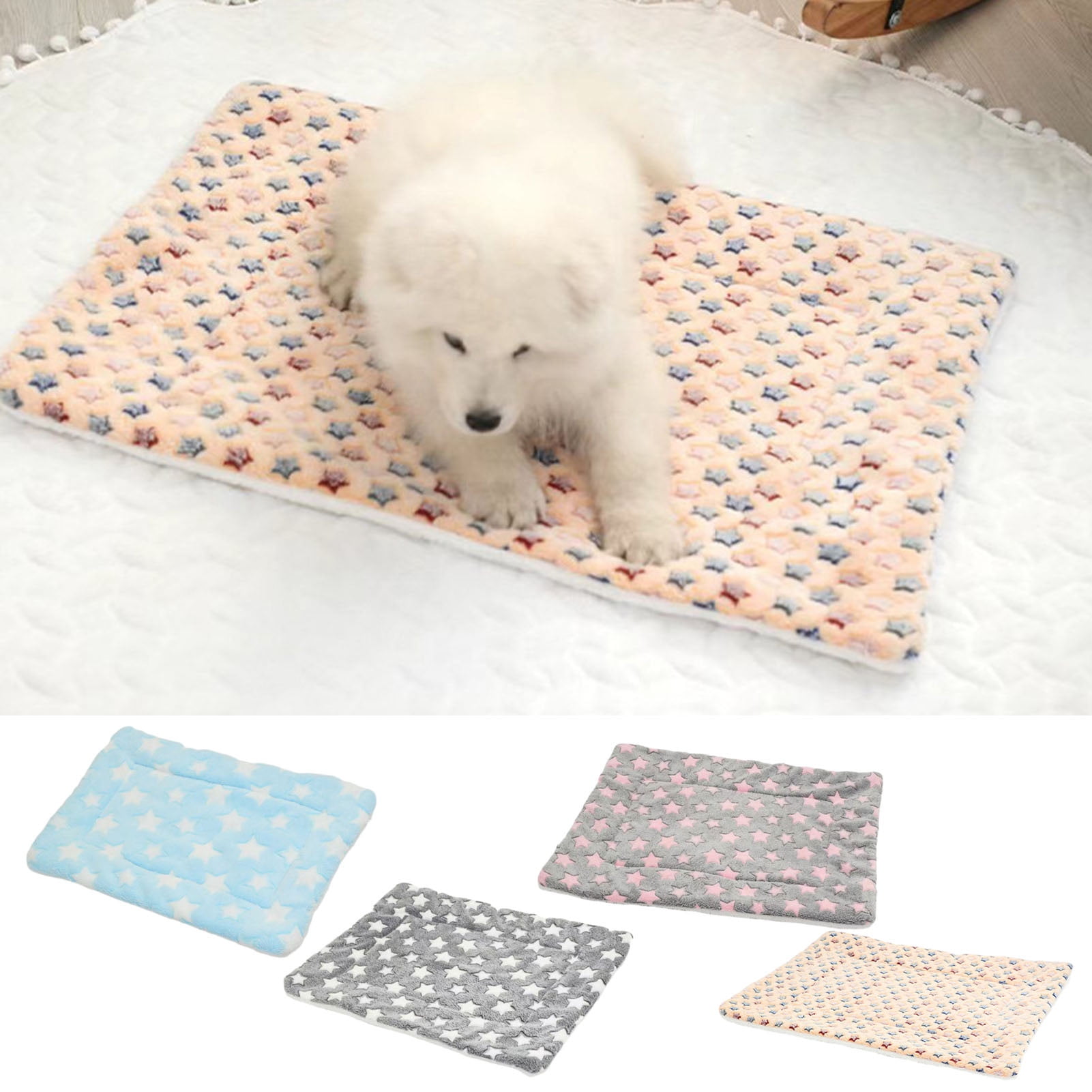 Pnellth Soft Cat Bed Mats Sleeping Pad Double-sided Star Patterns ...