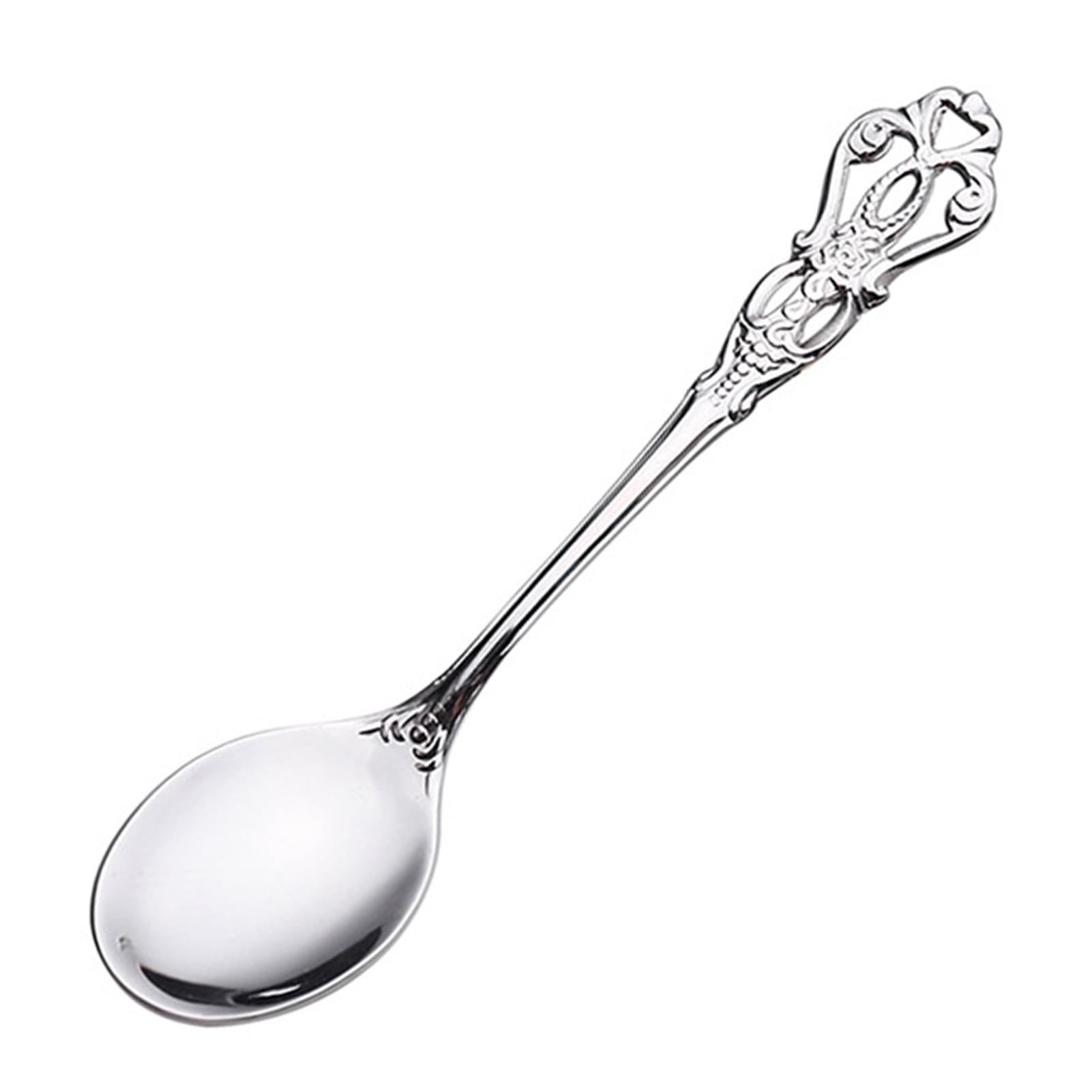 Pnellth Spoon Polished Vintage Style Stainless Steel Creative Drinking ...