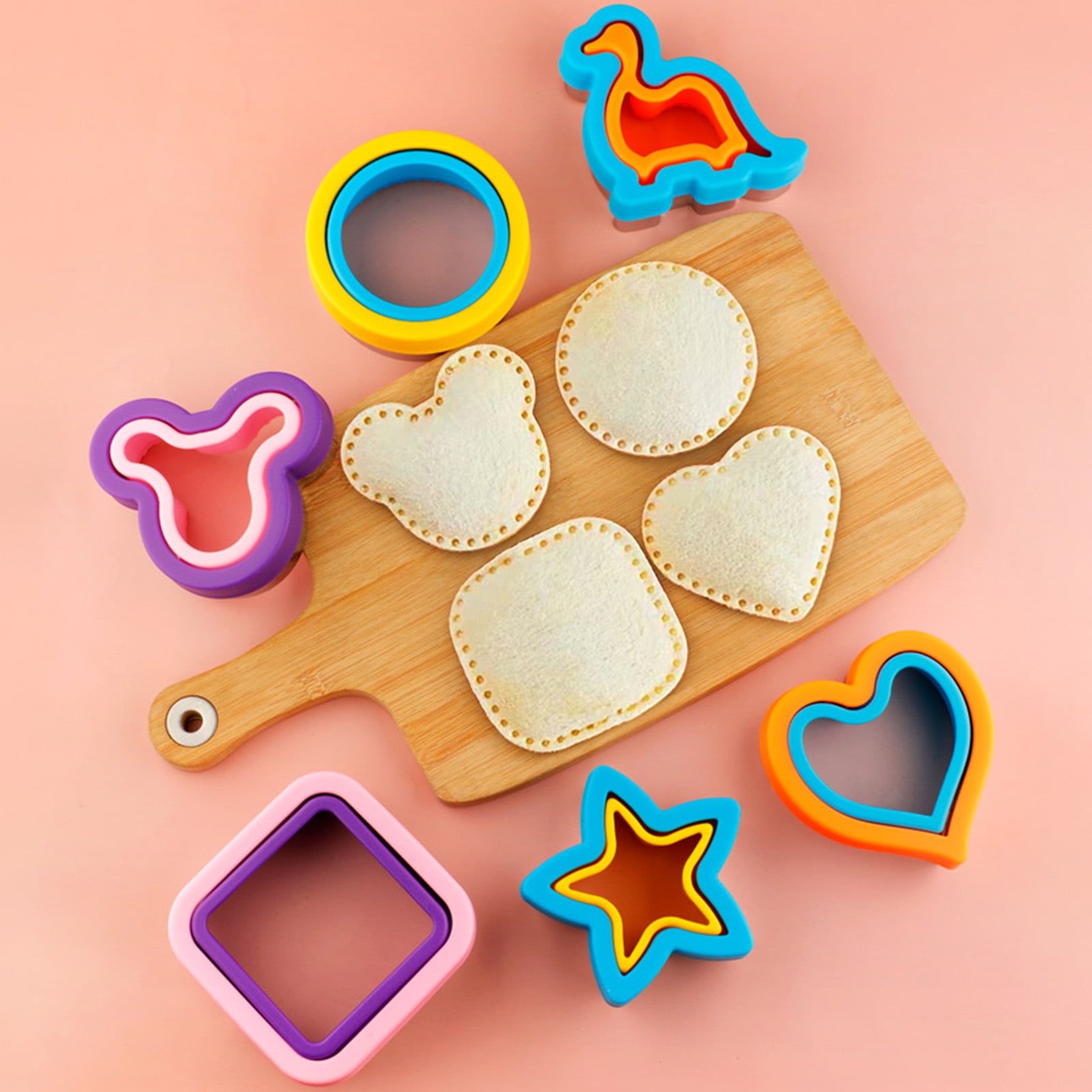 Pnellth Stainless Steel Sandwich Maker Mold Cute Heart Star Round ...