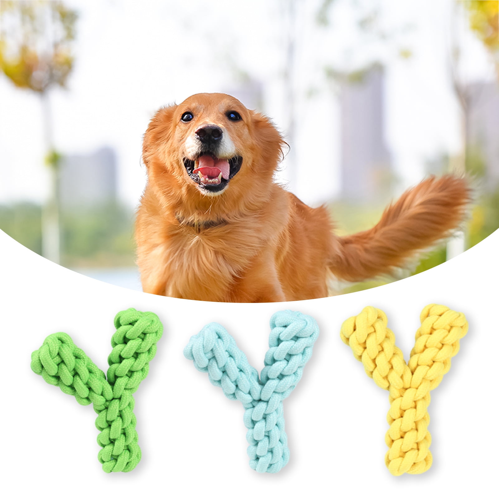 Pnellth Stimulating Dog Toy Y-shaped Design Bite Resistant Teeth ...