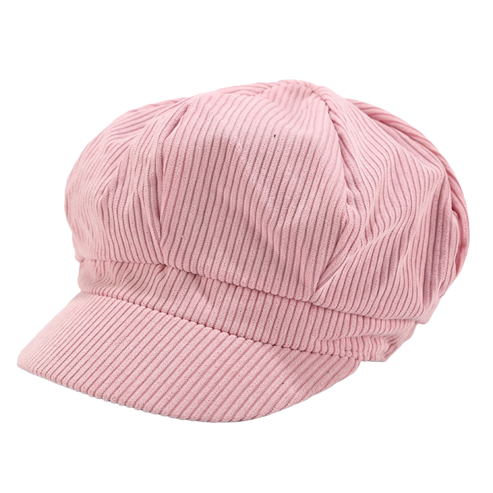 Pnellth Visor Beret Cap Retro British Style Peaked 8 Panel Cold ...