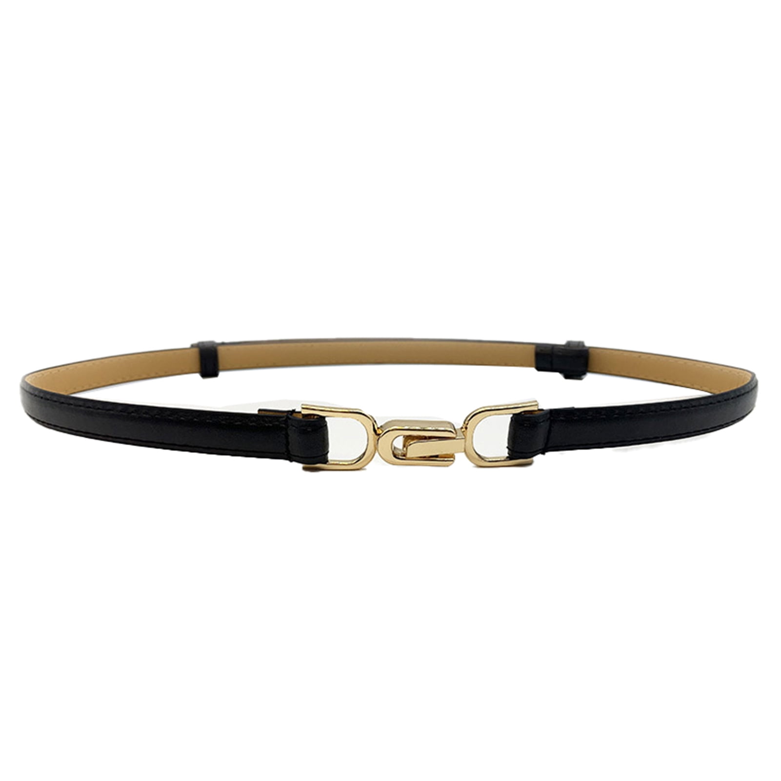 Pnellth Waist Belts ed Adjustable Buckle Type Faux Leather Ladies Dress ...