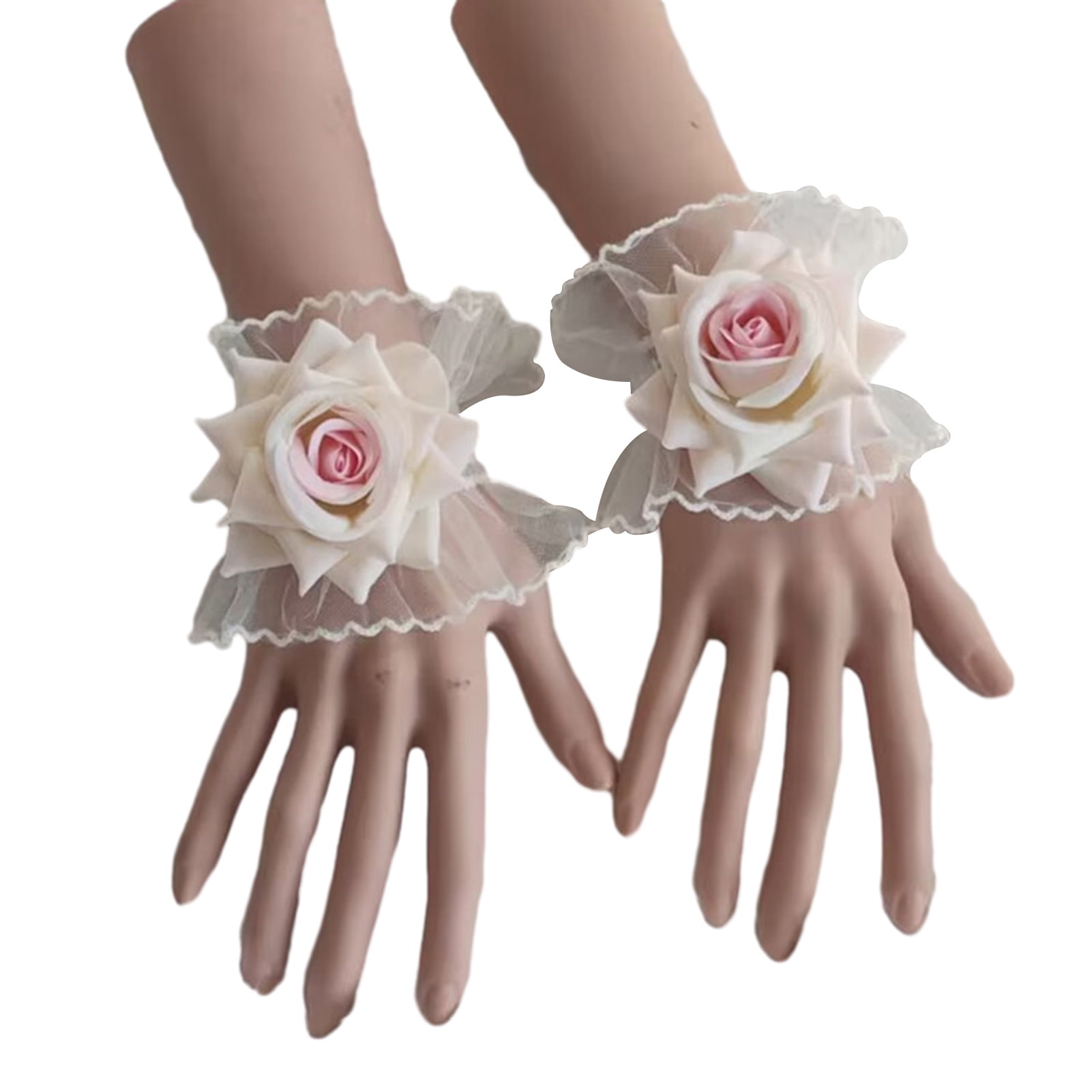 Pnellth Wrist Corsage Elegant Lace Handmade Adjustable Hand Decoration ...