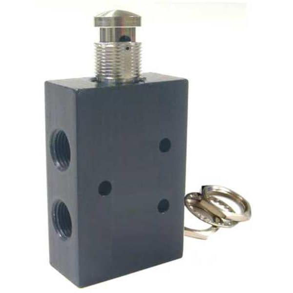 Pneumadyne Manual Air Control Valve,Button,Aluminum AM45-1/8-SR ...