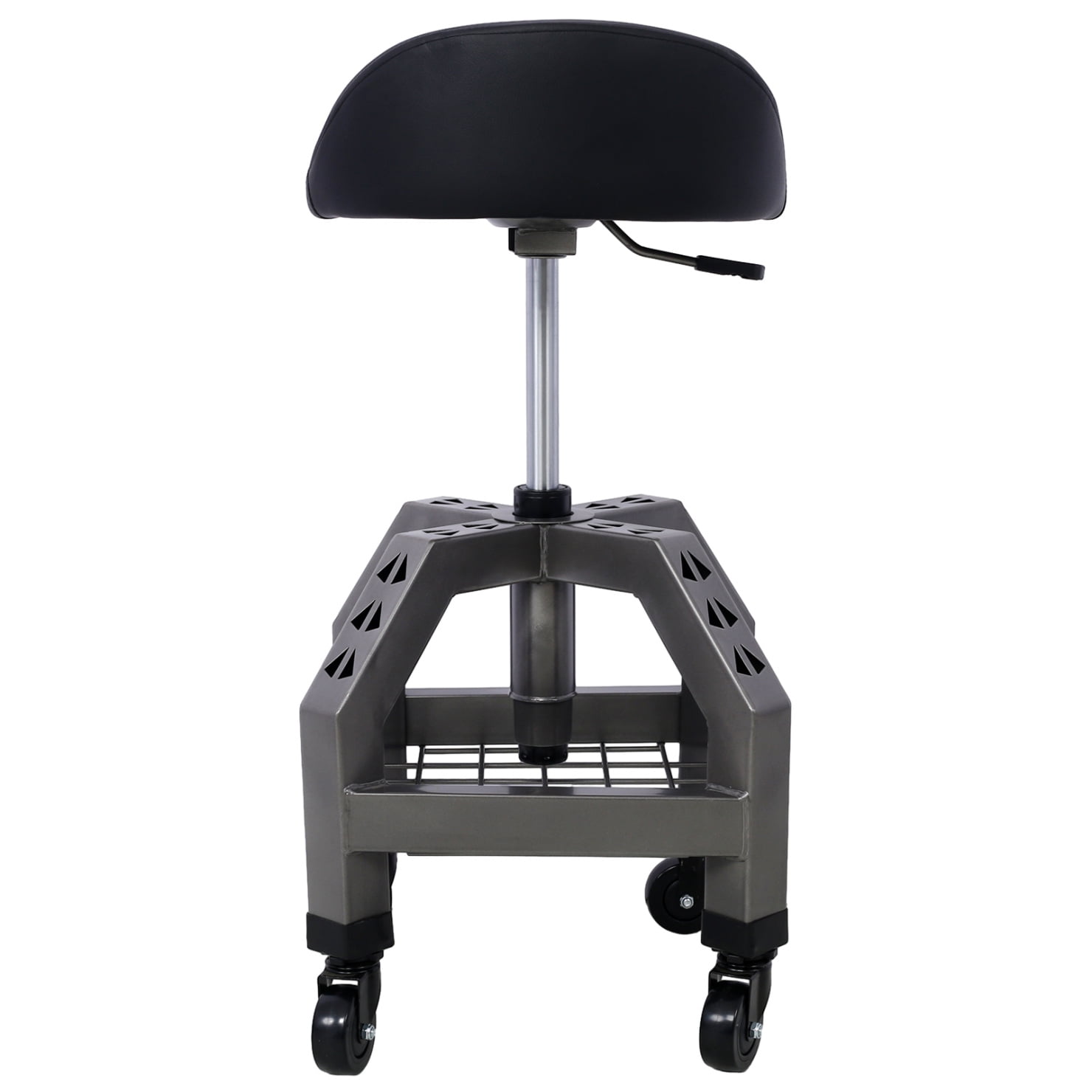 Pneumatic 360-Degree Swivel Mechanic Stool, Heavy-Duty Rolling Creeper ...