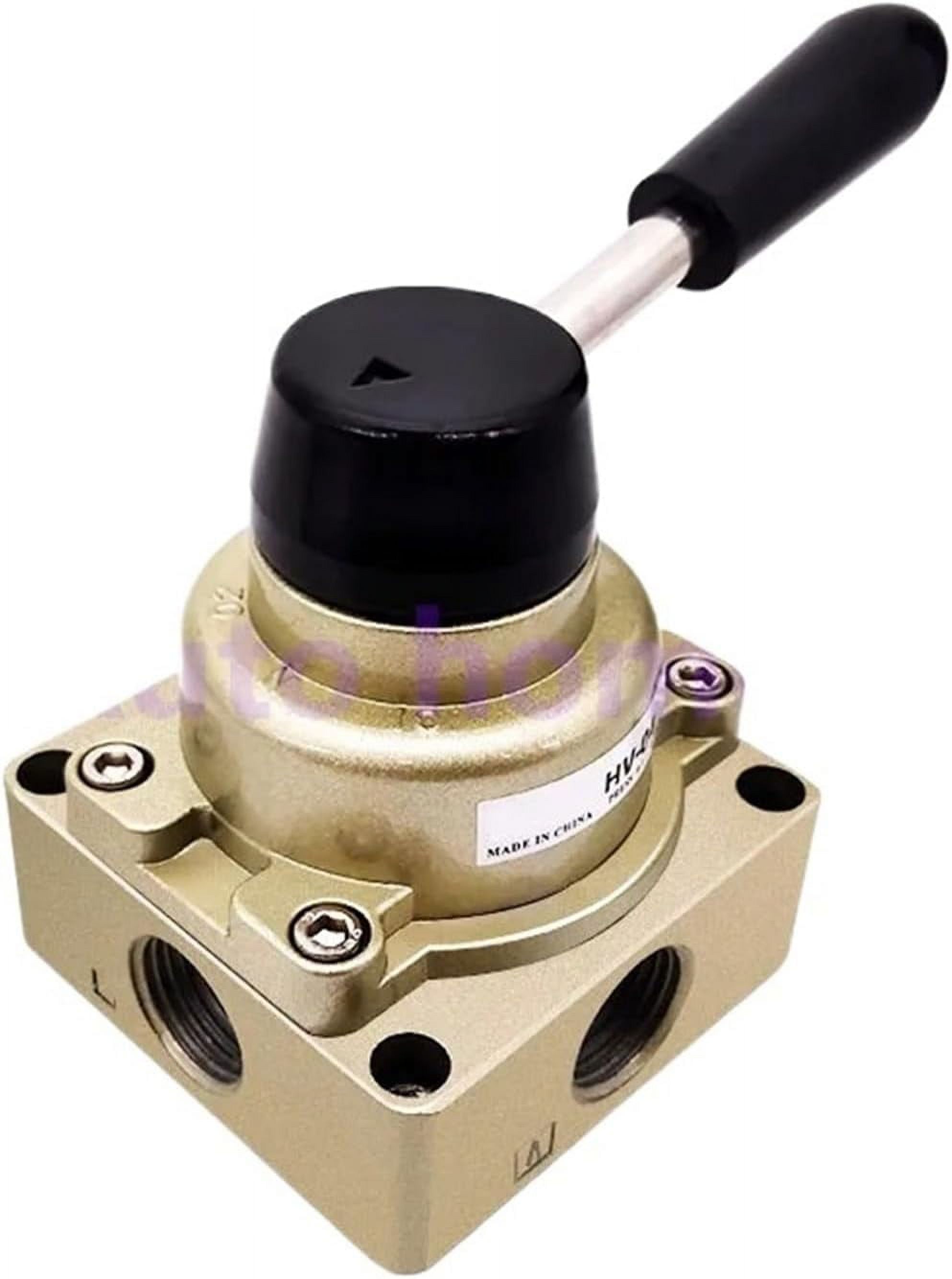 Pneumatic 4 way 3 position air hand rotaryswitch valve HV-02/03/04 ...