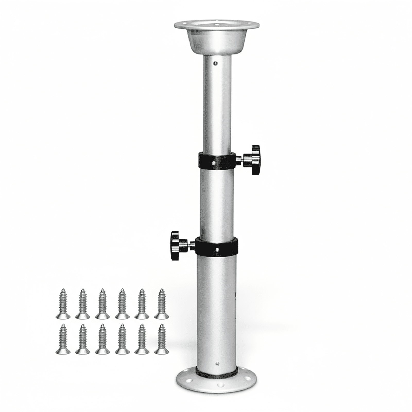 Aluminum RV Table Base, 16.8 to 29.5 Inch Adjustable 3-Stage Pedestal ...