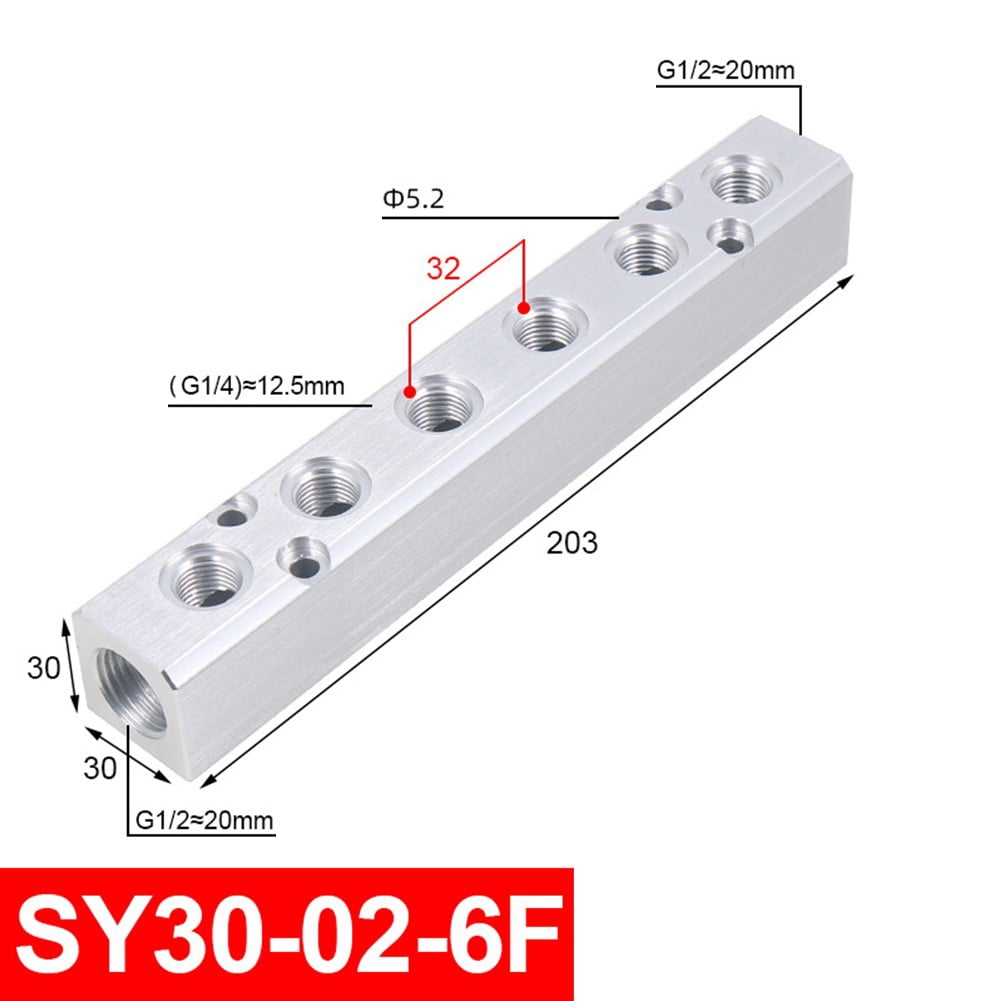 Pneumatic Air Multiple Line Exhaust Manifold Distributor Connector 1/2 ...