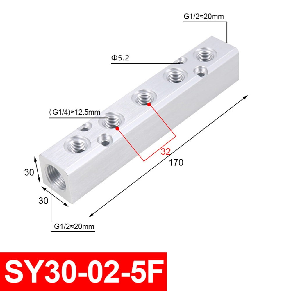 Pneumatic Air Multiple Line Exhaust Manifold Distributor Connector 1/2 ...