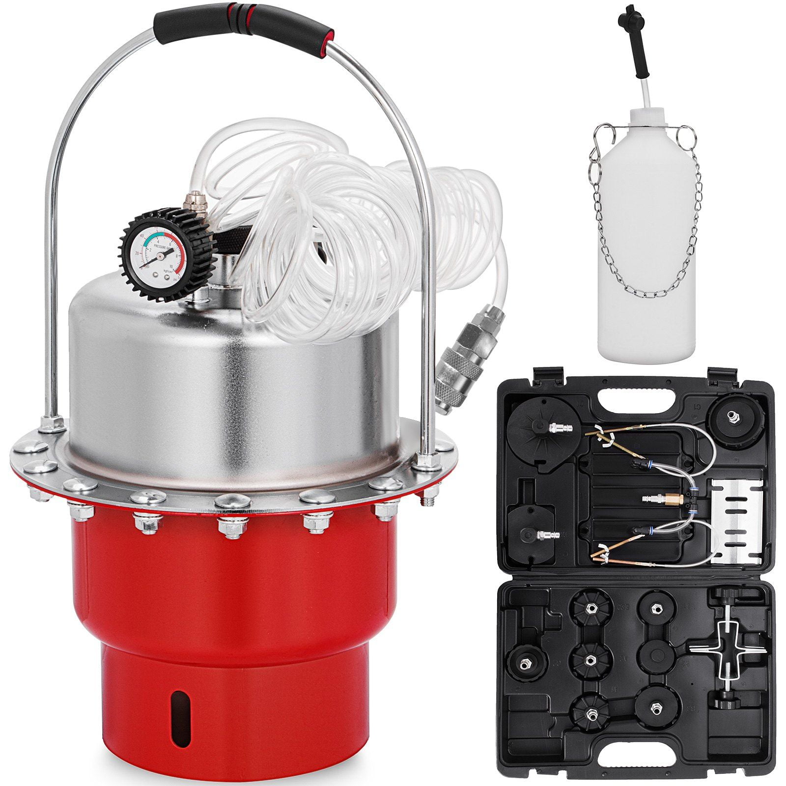 Pneumatic Air Pressure Bleeder Tool Kit Brake Bleeding Garage Workshop ...