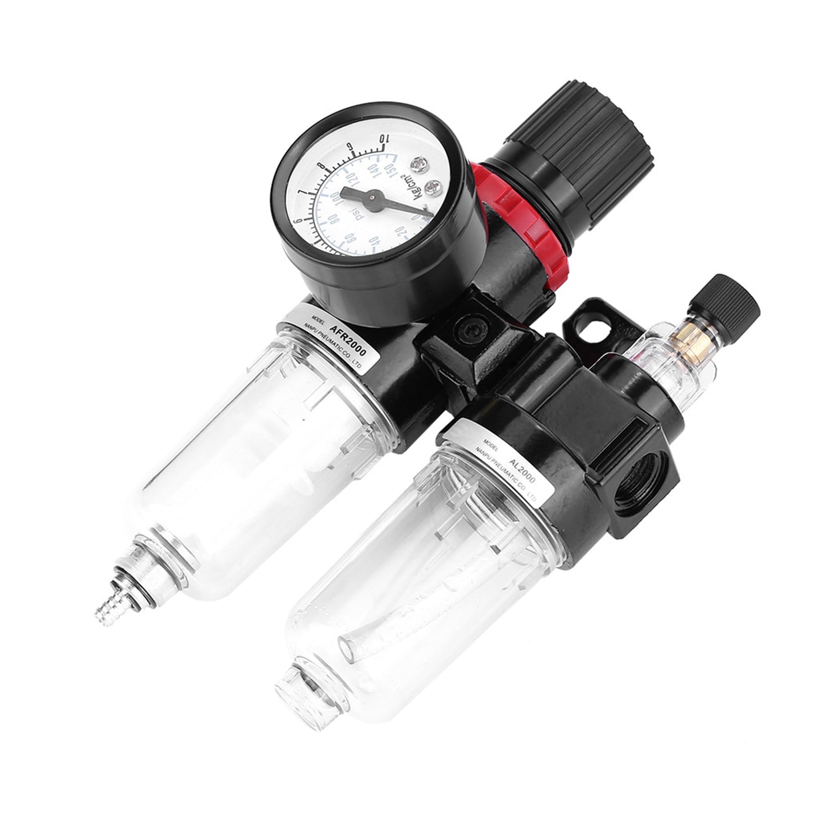 Pneumatic Air Pressure Filter Regulator Lubricator Moisture Water Trap ...